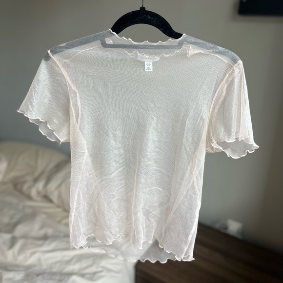 Topshop | Tops | Topshop Sheer Mesh Top | Poshmark